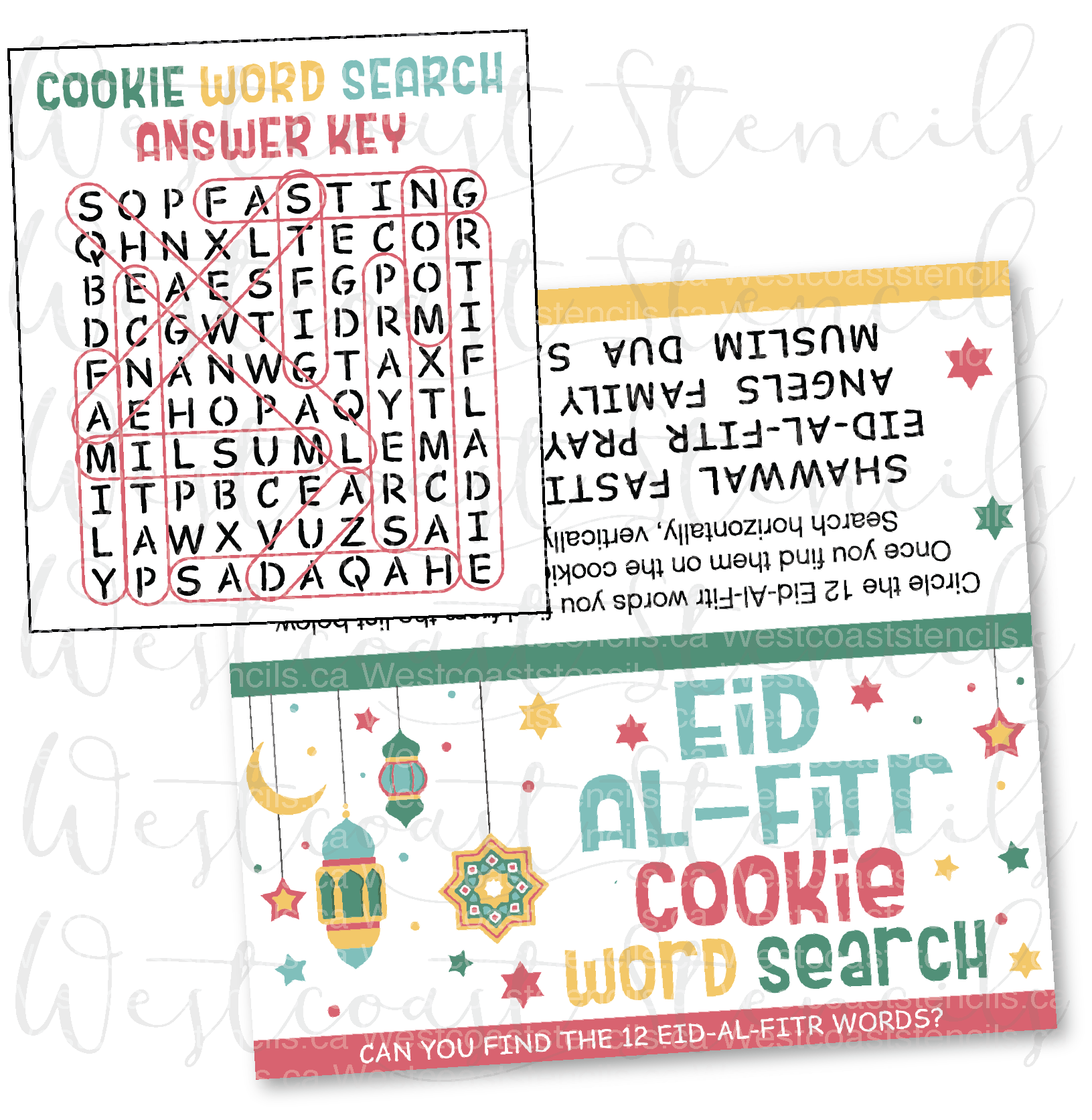 DIGITAL Eid-Al-Fitr Word Search Bag Topper – Westcoast Stencils