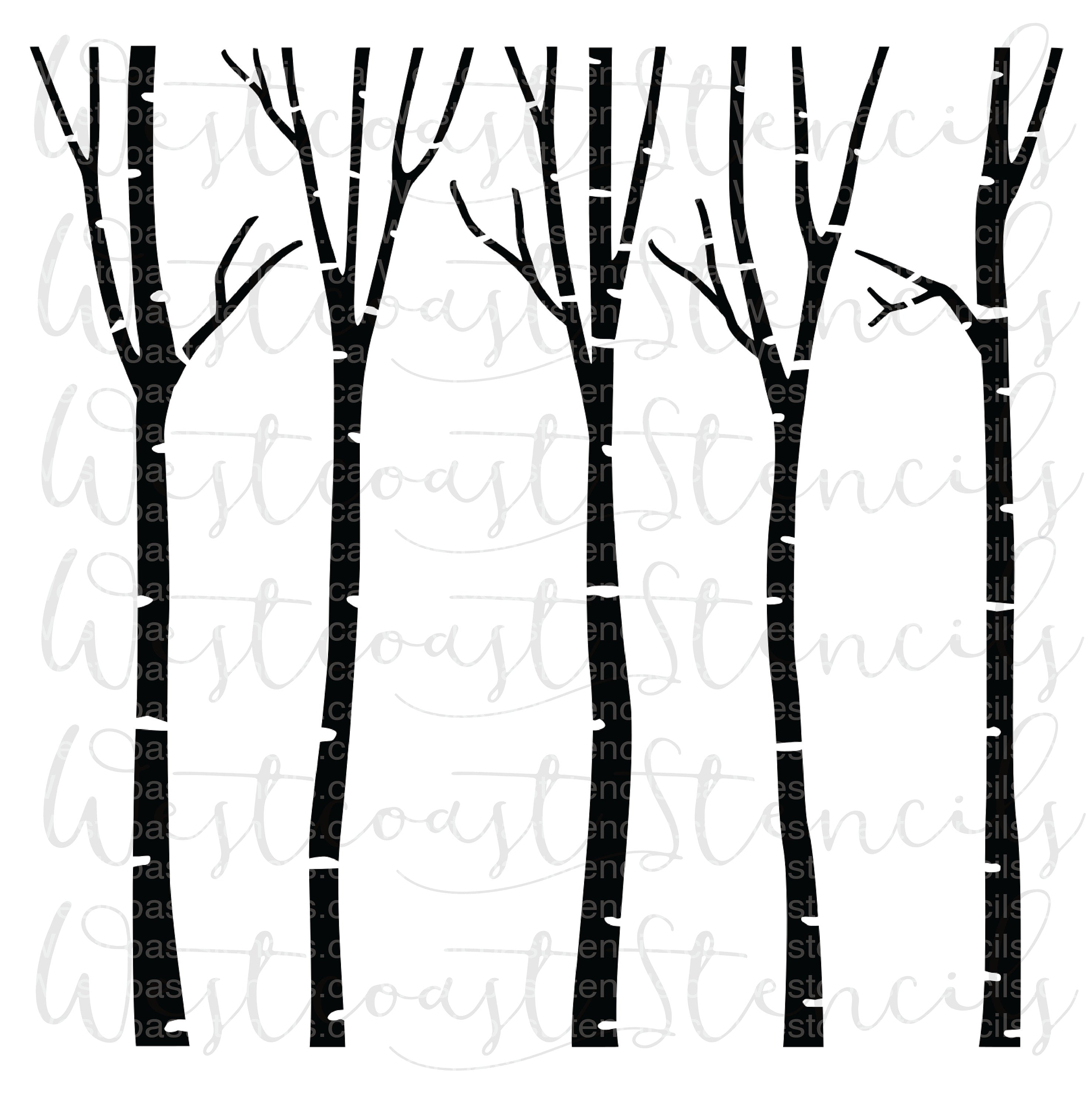 Birch Trees Stencil - SALE – Westcoast Stencils
