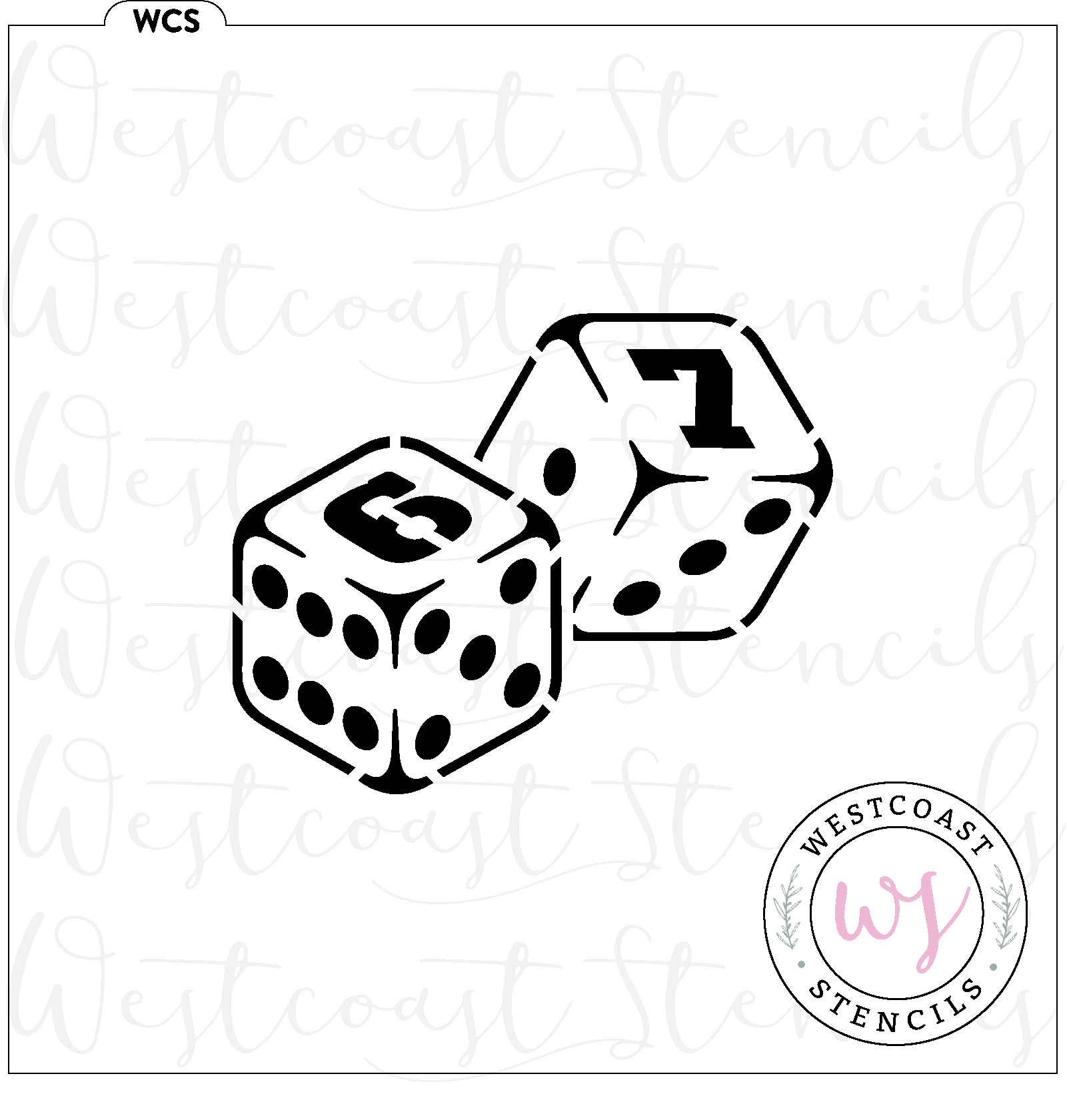 67 Dice Stencil - DIGITAL DOWNLOAD – Westcoast Stencils