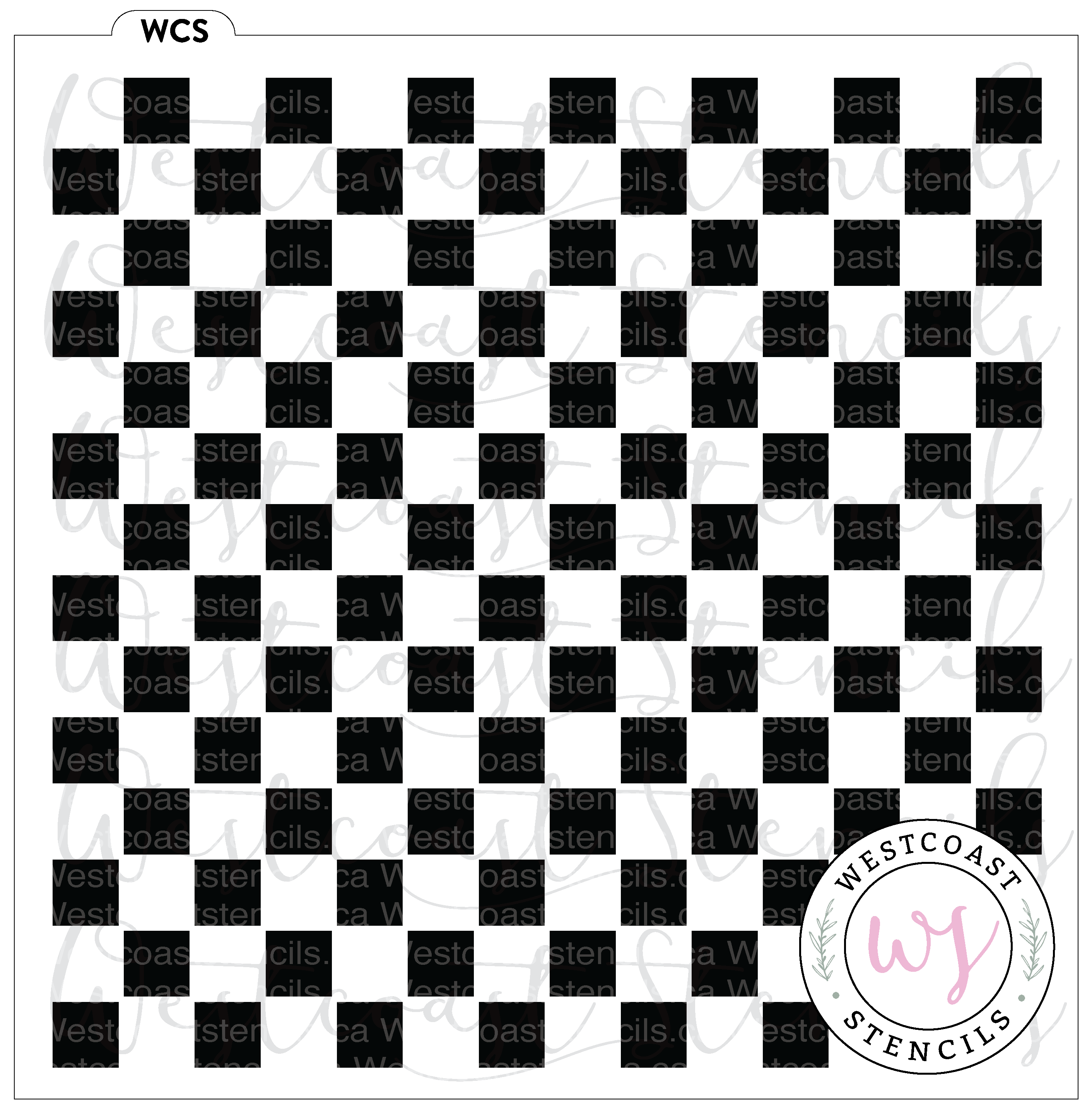 Checkerboard Stencil - Digital Download – Westcoast Stencils