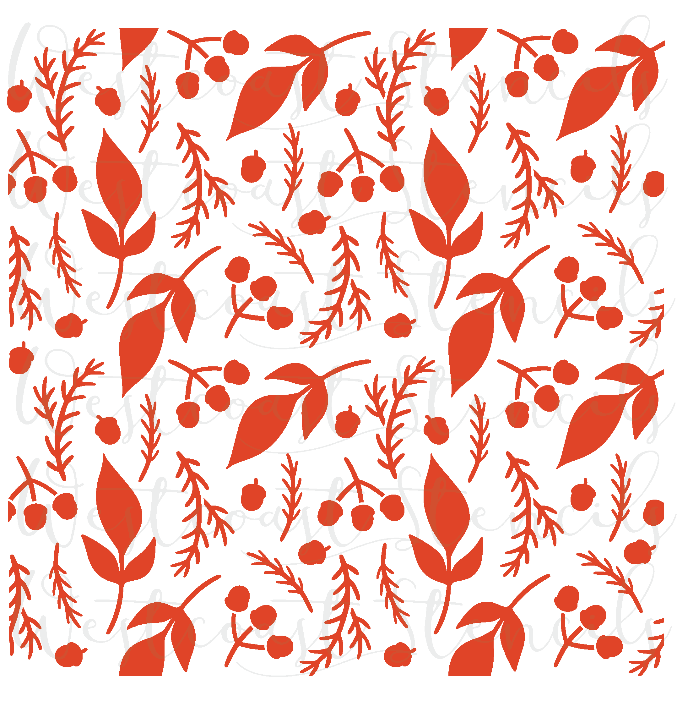 Christmas Berries Stencil, 1 Piece - SALE – Westcoast Stencils