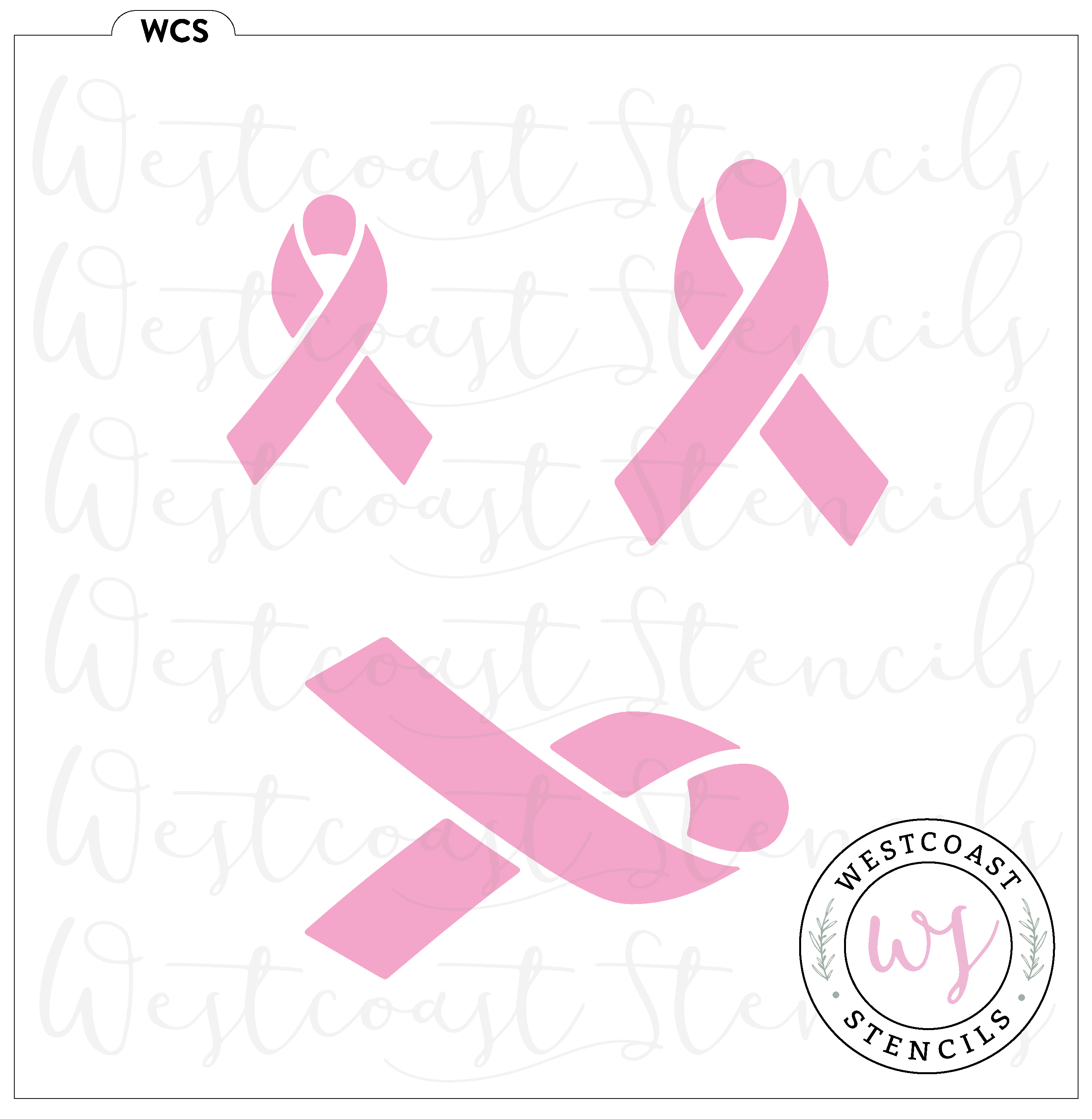 Pink Ribbon Stencil - DIGITAL DOWNLOAD – Westcoast Stencils