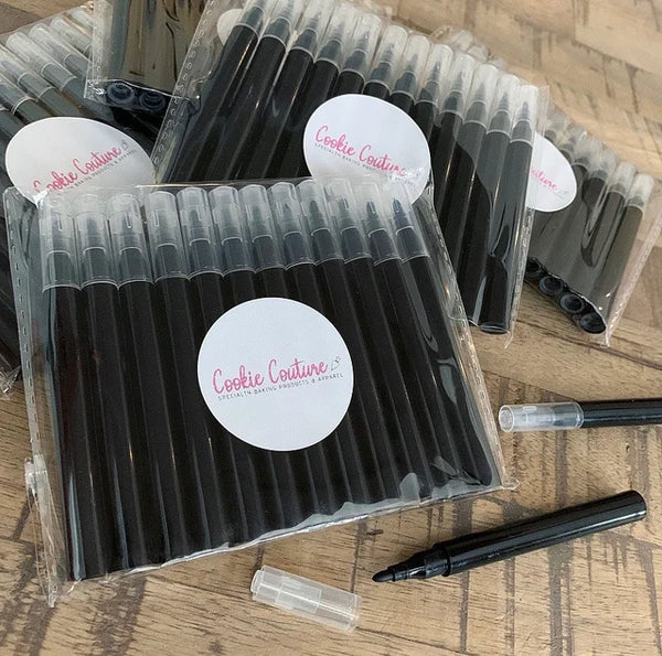 Cookie Couture Mini Edible Food Pens - Black - Westcoast Stencils